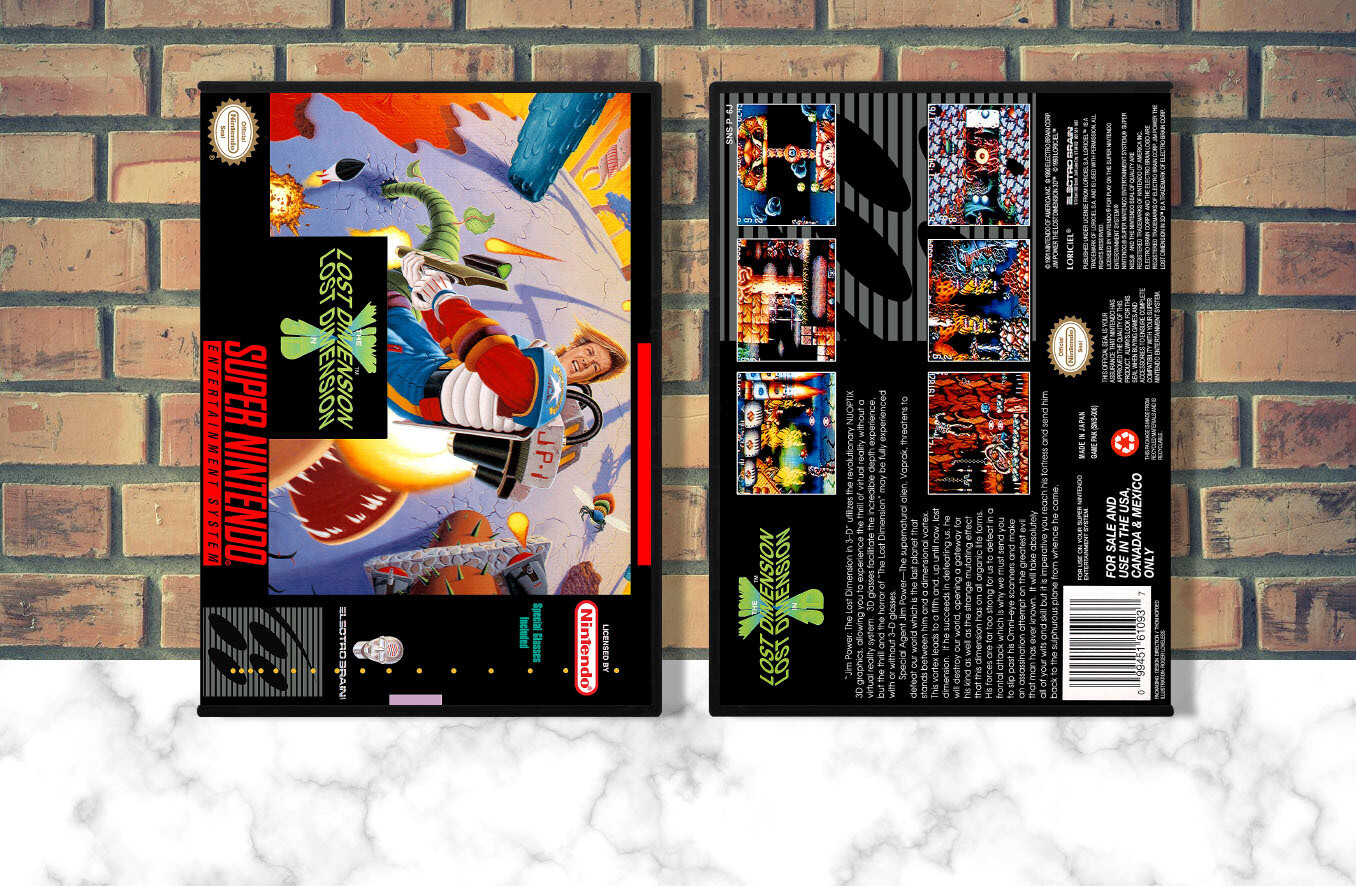 Jim Power: The Lost Dimension in 3-D - SNES Video Game Case