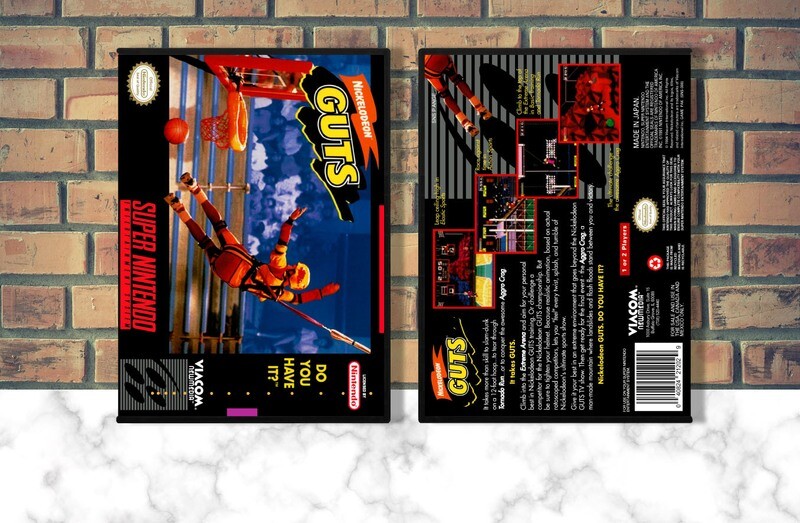 Nickelodeon Guts - SNES Video Game Case