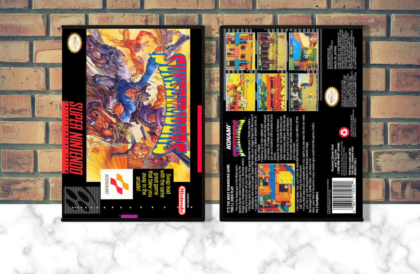 Sunset Riders - SNES Video Game Case