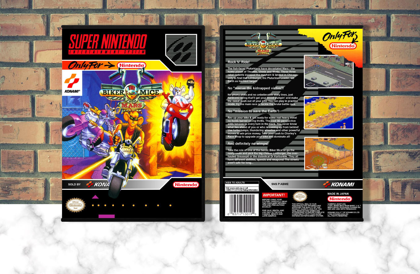 Biker Mice From Mars - SNES Video Game Case