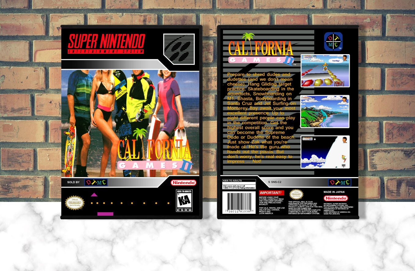 California Games II - SNES Video Game Case