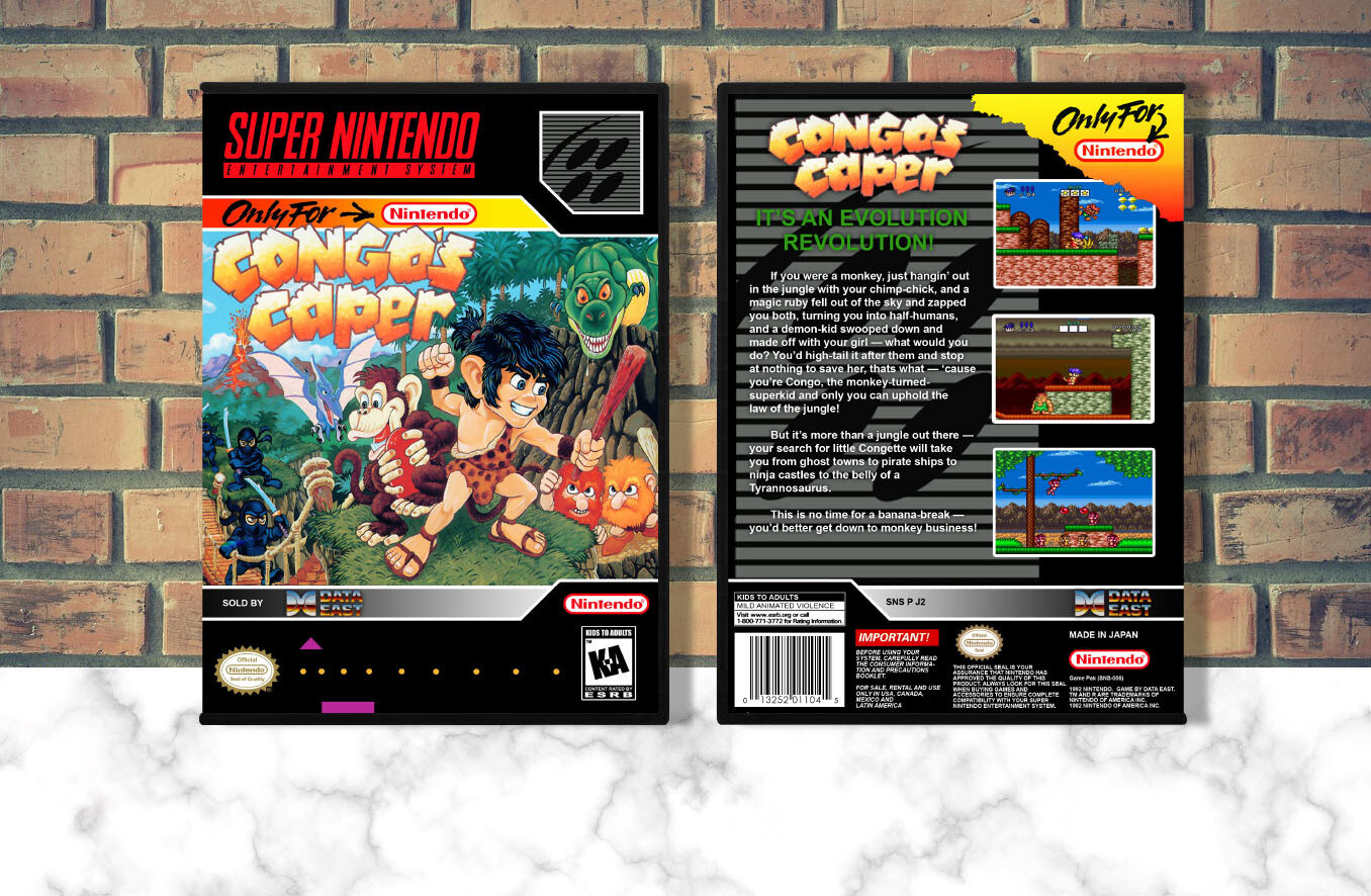 Congo's Caper - SNES Video Game Case