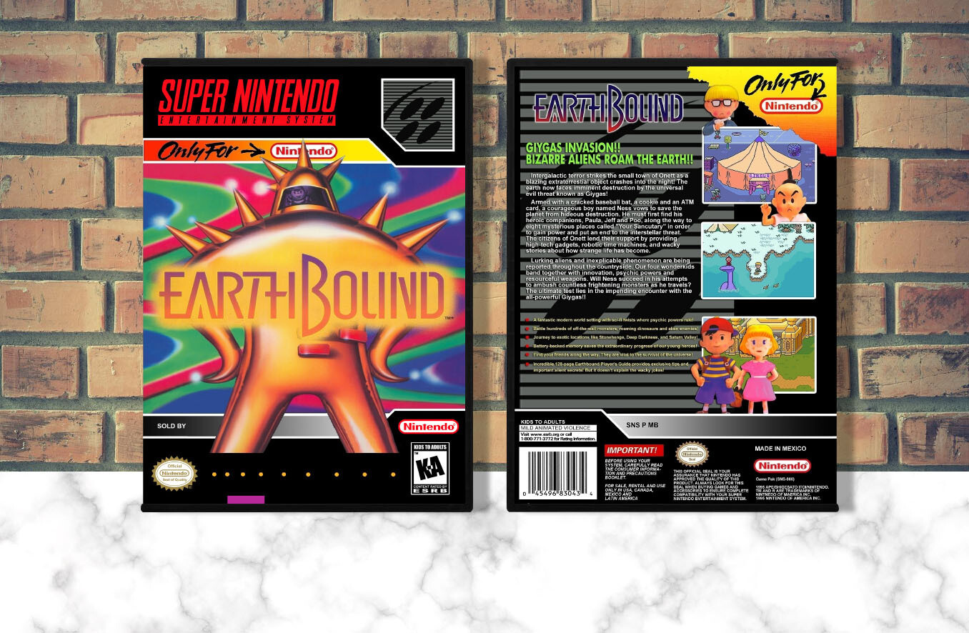 EarthBound - SNES Video Game Case