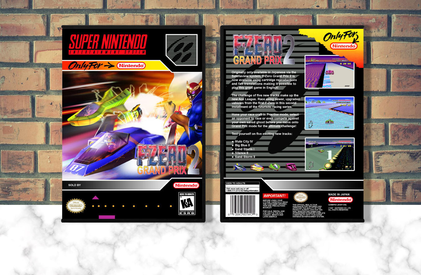 F-Zero 2 BS - SNES Video Game Case