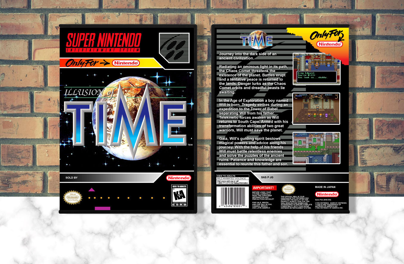 Illusion of Time - SNES Video Game Case