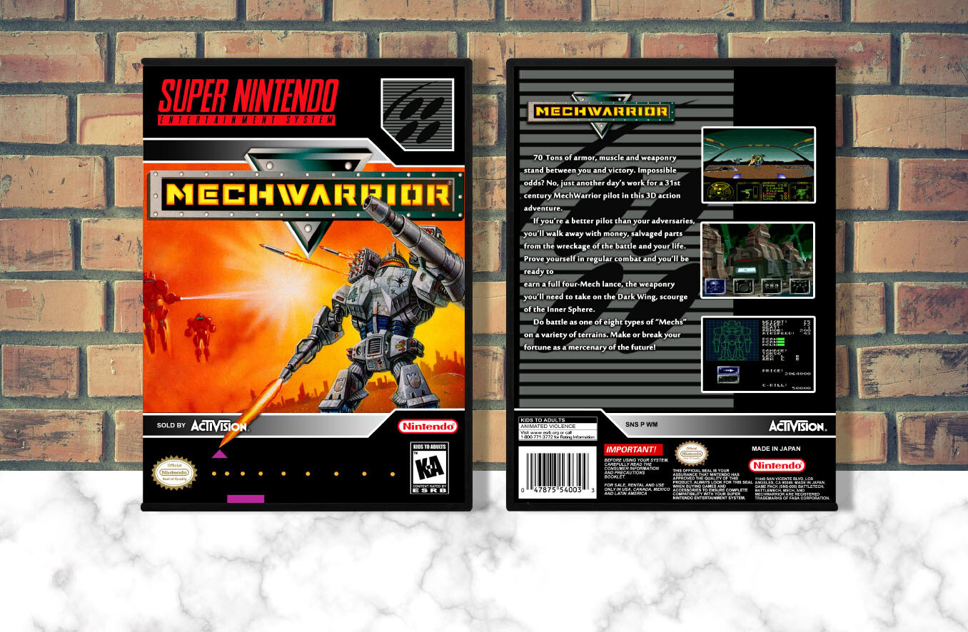 MechWarrior - SNES Video Game Case