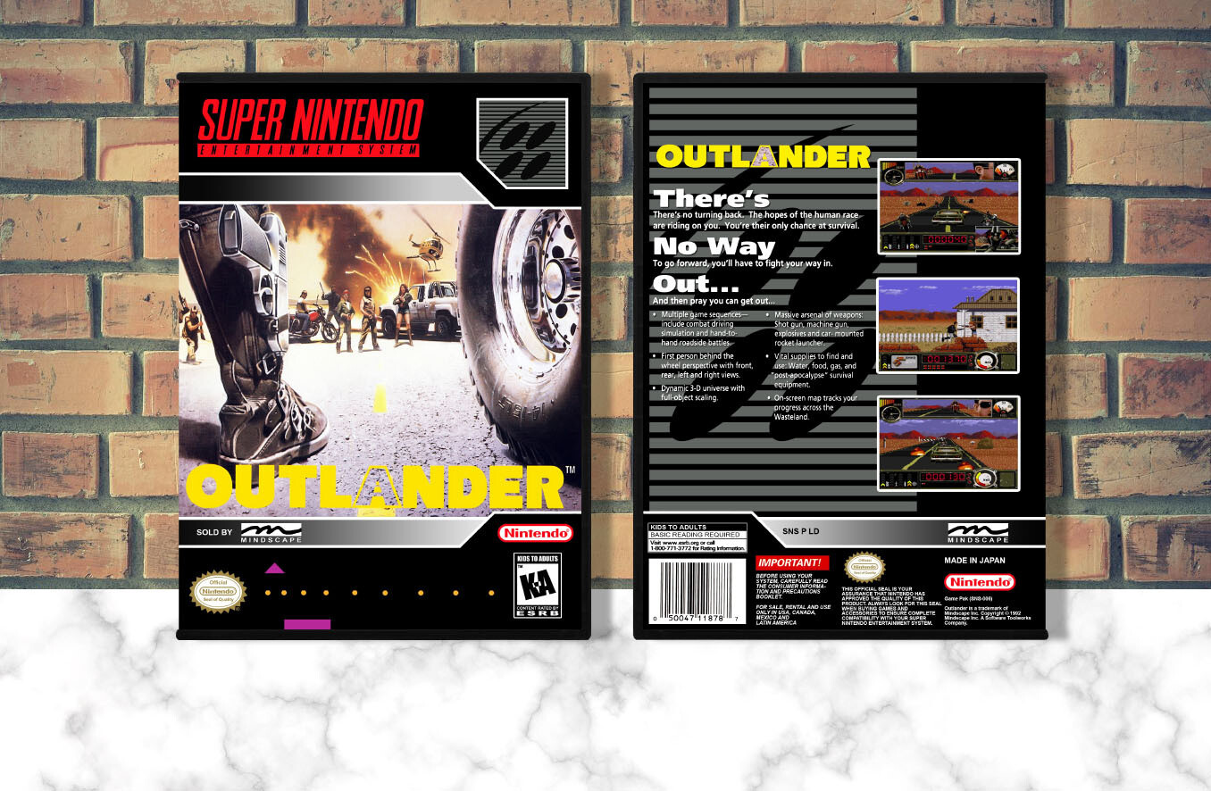 Outlander - SNES Video Game Case