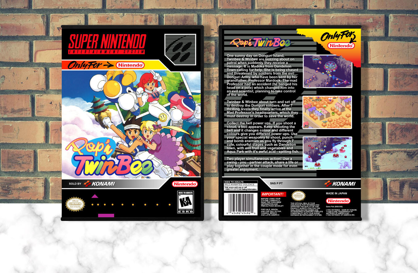 Pop'n Twinbee - SNES Video Game Case