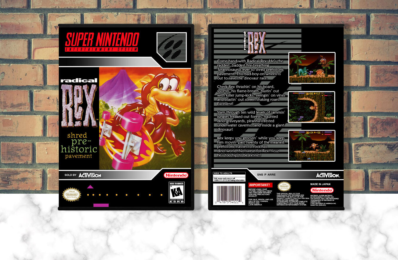 Radical Rex - SNES Video Game Case