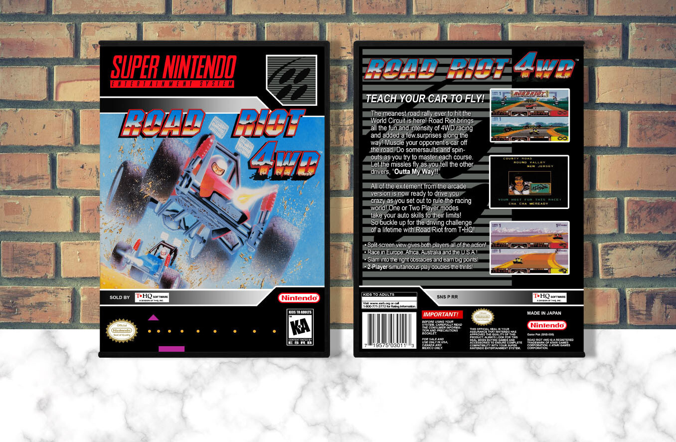 Road Riot 4WD - SNES Video Game Case