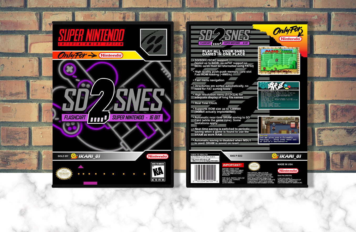 SD2SNES - SNES Video Game Case