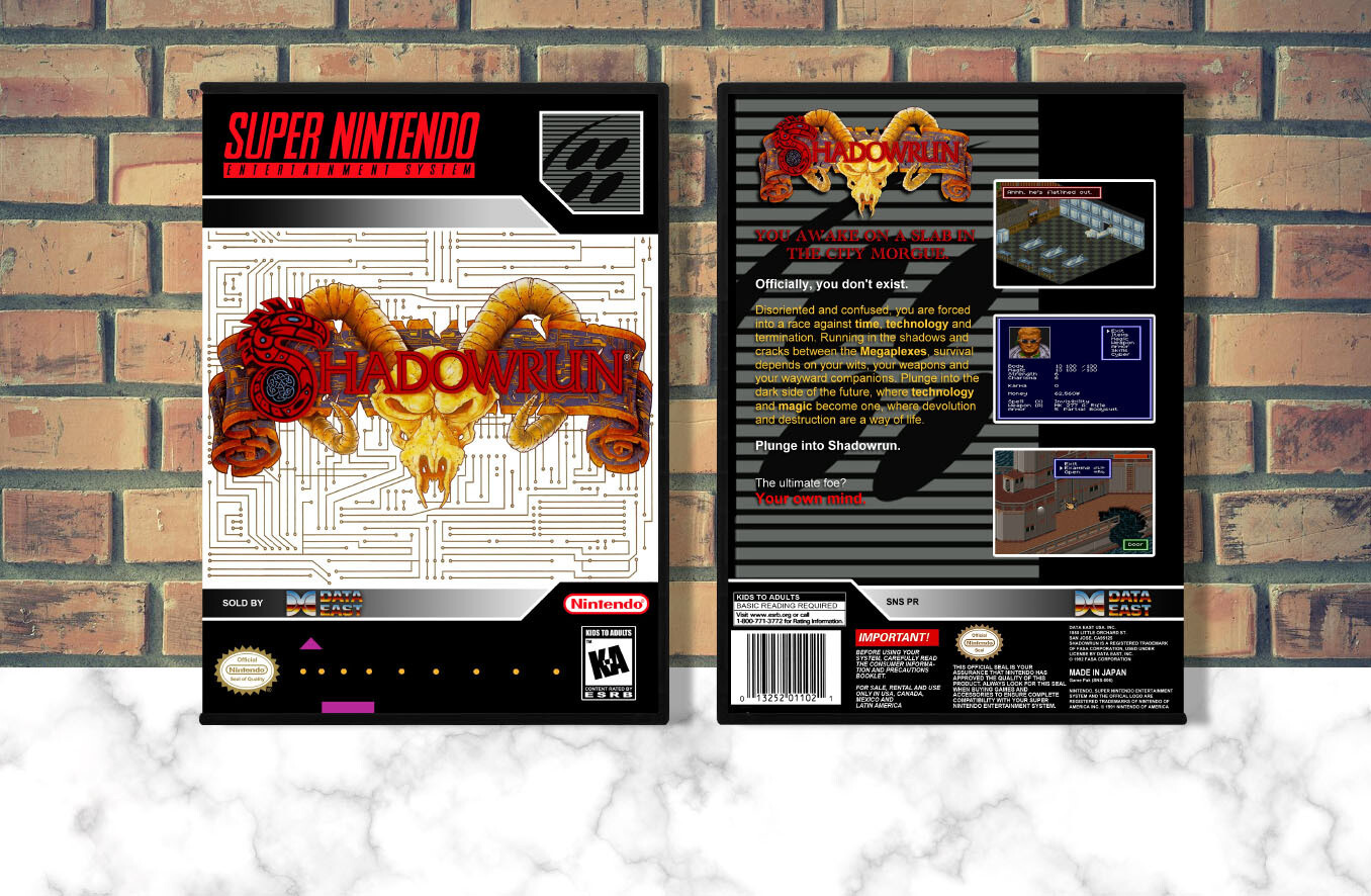 Shadowrun - SNES Video Game Case