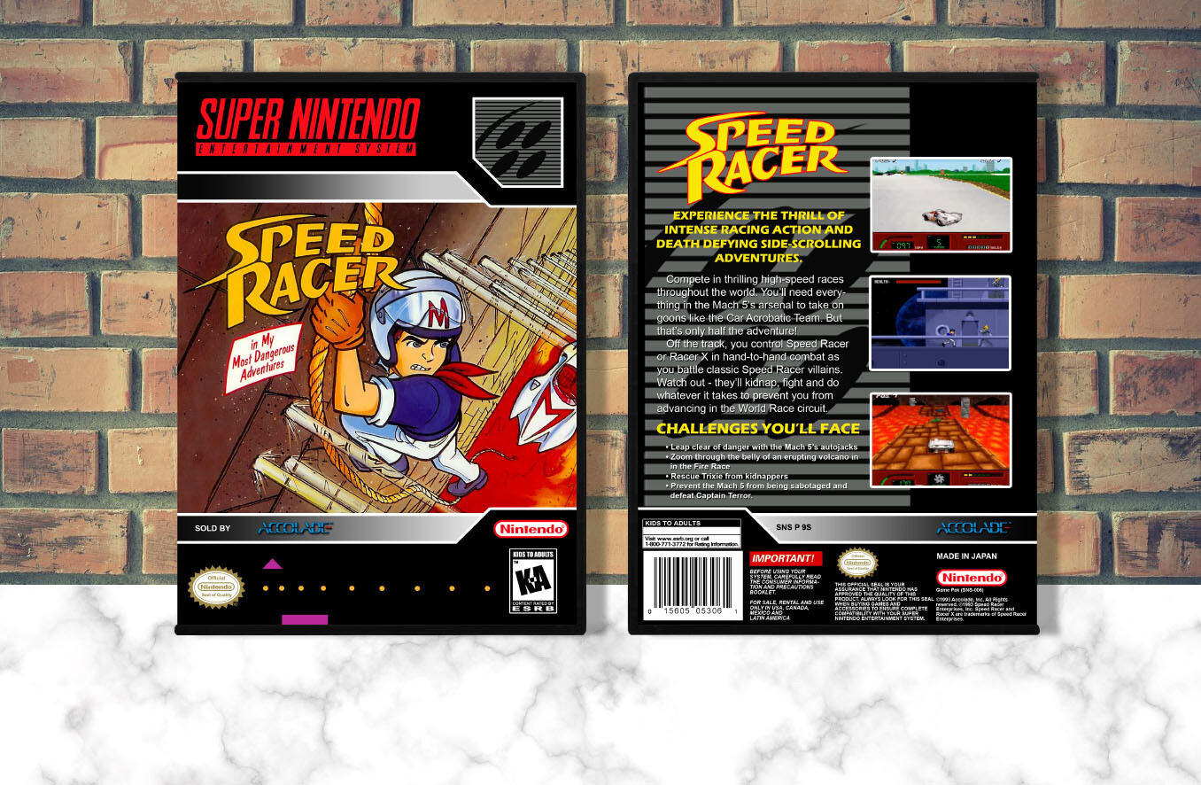 Speed Racer In My Most Dangerous Adventures Snes Video Game Case