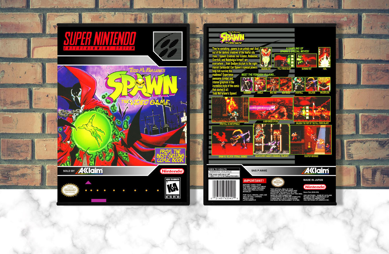 Spawn The Video Game - SNES Video Game Case