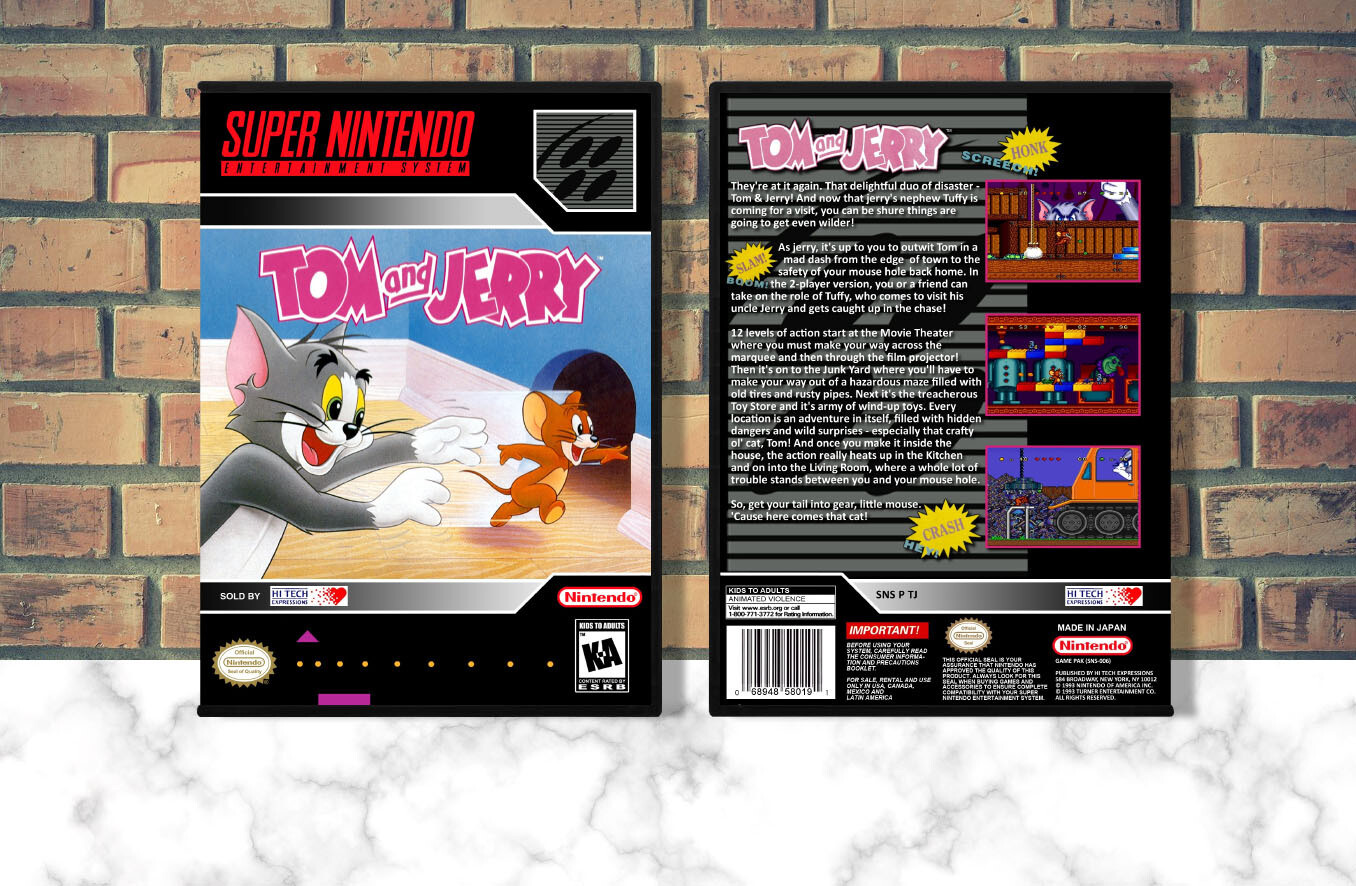 Tom and Jerry - SNES Video Game Case