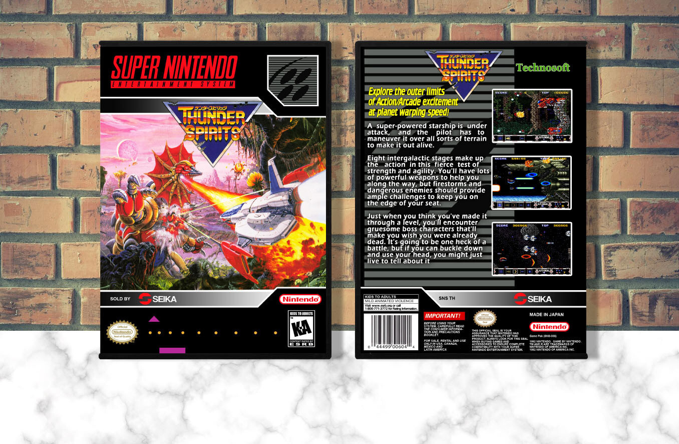 Thunder Spirits - SNES Video Game Case