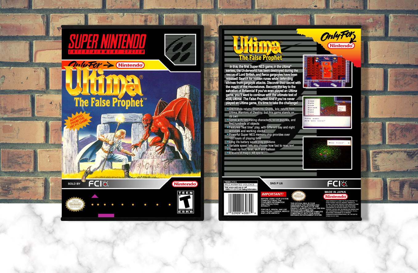 Ultima VI: The False Prophet - SNES Video Game Case