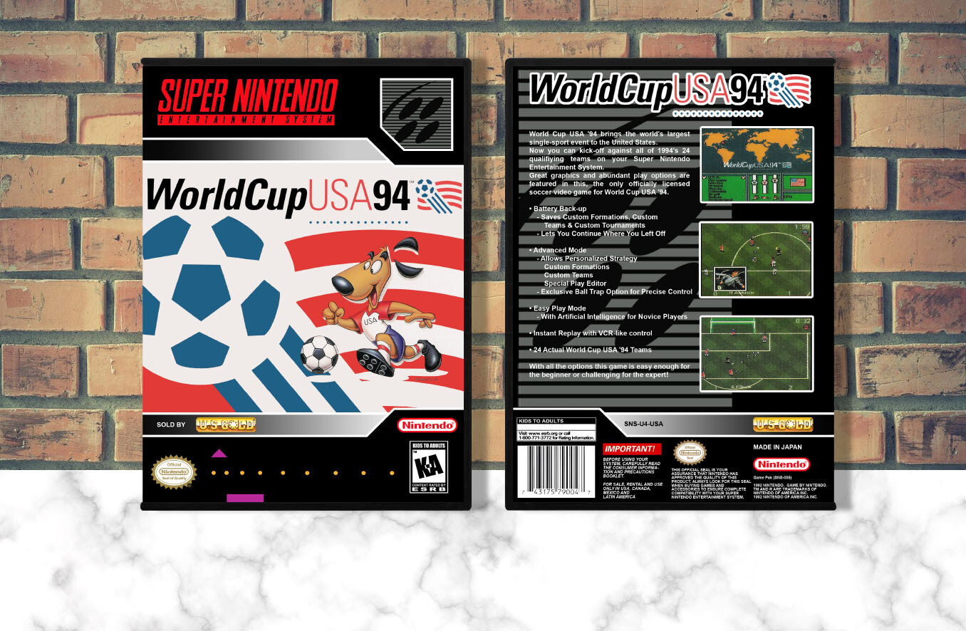 World Cup USA '94 - SNES Video Game Case