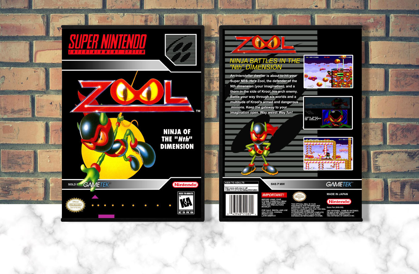 Zool: Ninja of the "Nth" Dimension - SNES Video Game Case