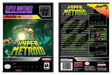 Hyper Metroid (Repro Spine) - SNES Video Game Case