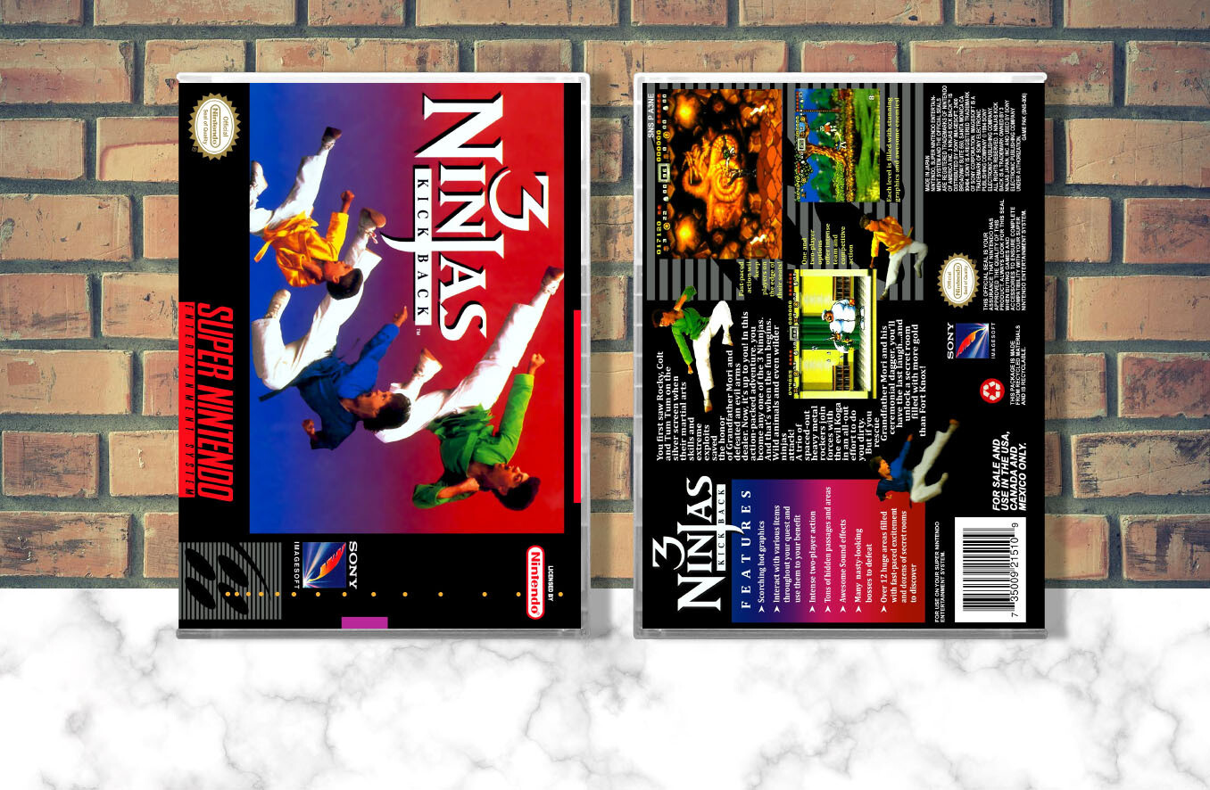 3 Ninjas Kick Back - SNES Video Game Case