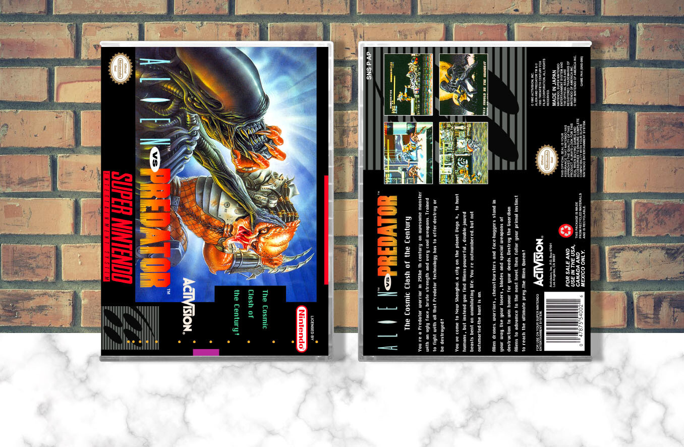 Alien vs Predator - SNES Video Game Case
