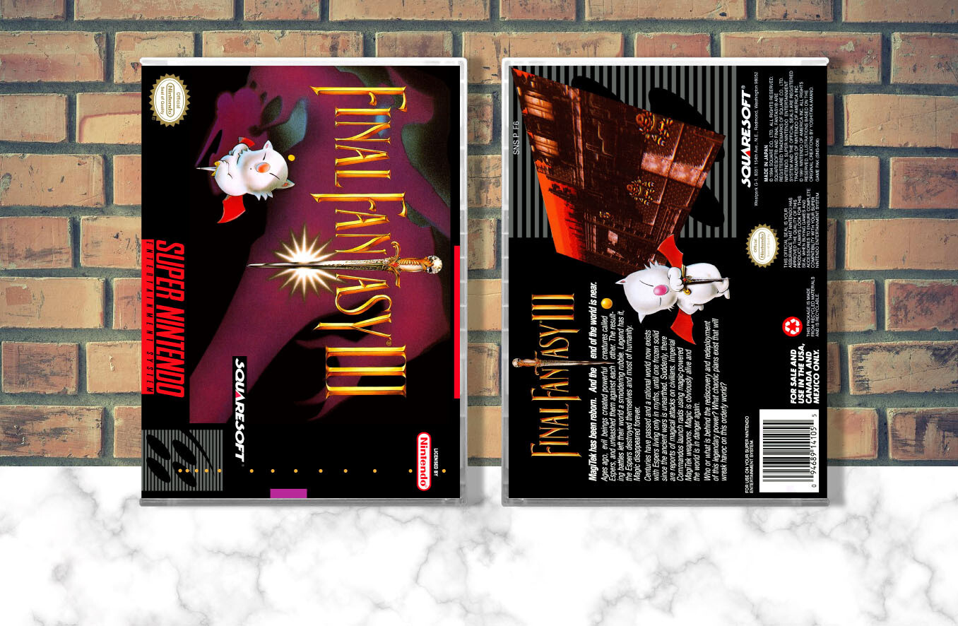 Final Fantasy III - SNES Video Game Case