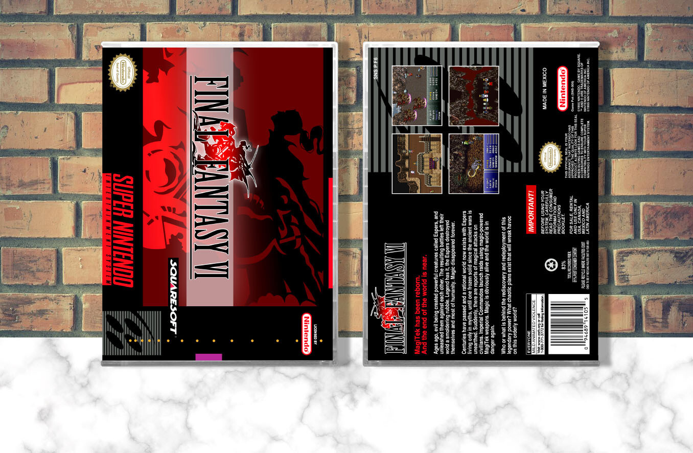 Final Fantasy VI - SNES Video Game Case
