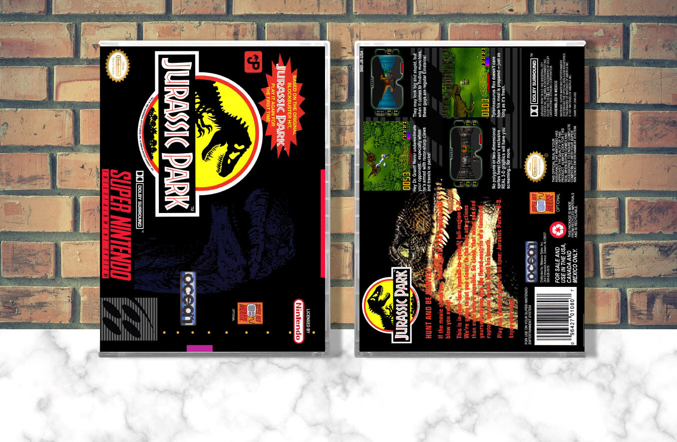 Jurassic Park - SNES Video Game Case