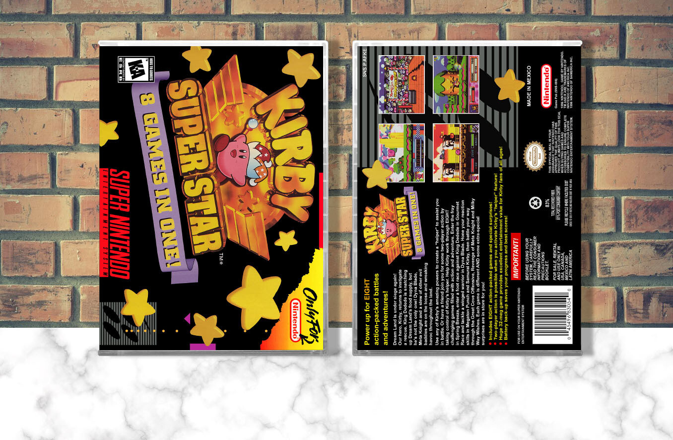 Kirby Super Star - SNES Video Game Case