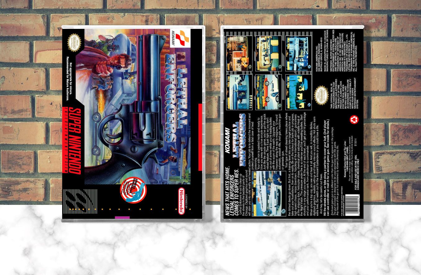 Lethal Enforcers Snes Video Game Case