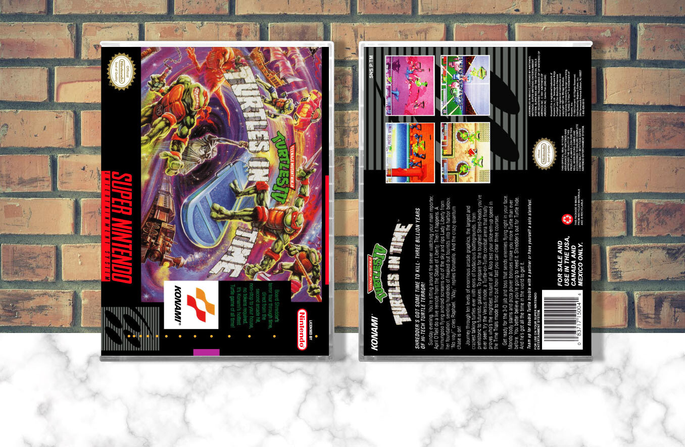 Teenage Mutant Ninja Turtles IV: Turtles in Time - SNES Video Game Case