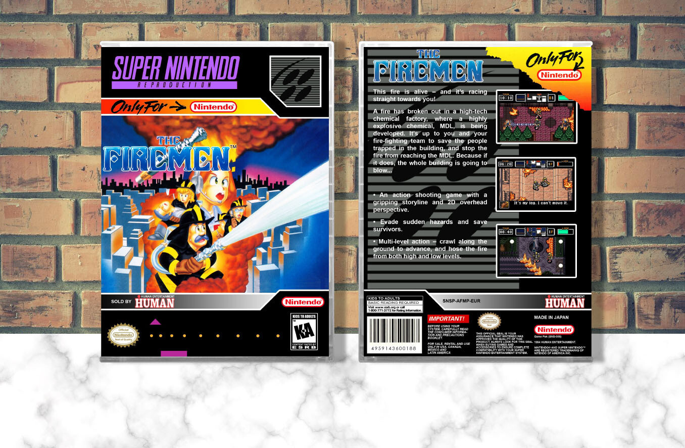 Firemen, The (Repro Spine) - SNES Video Game Case