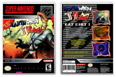 Earthworm Jim - SNES Video Game Case