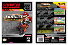 Excitebike Mario Battle Stadium - SNES Video Game Case