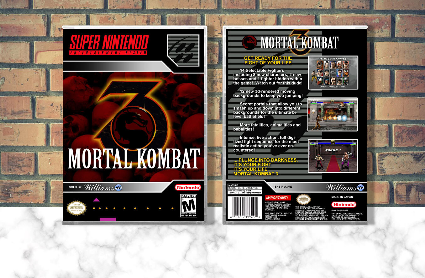 Mortal Kombat 3 - SNES Video Game Case