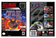 Populous - SNES Video Game Case