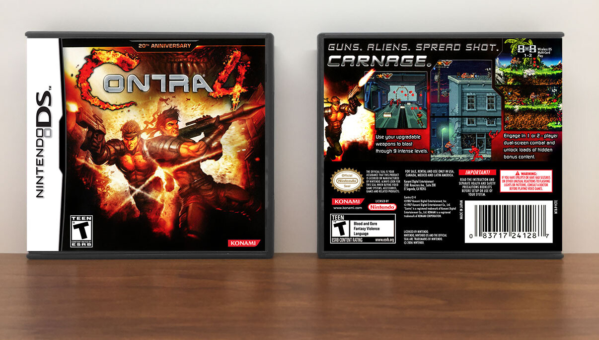 Contra 4 - DS Game Case