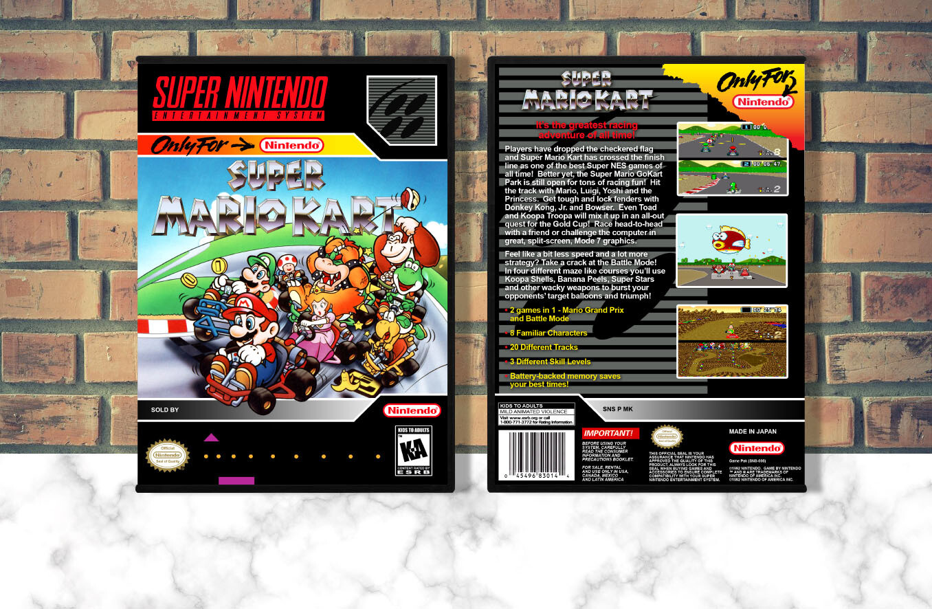 Super Mario Kart - SNES Video Game Case