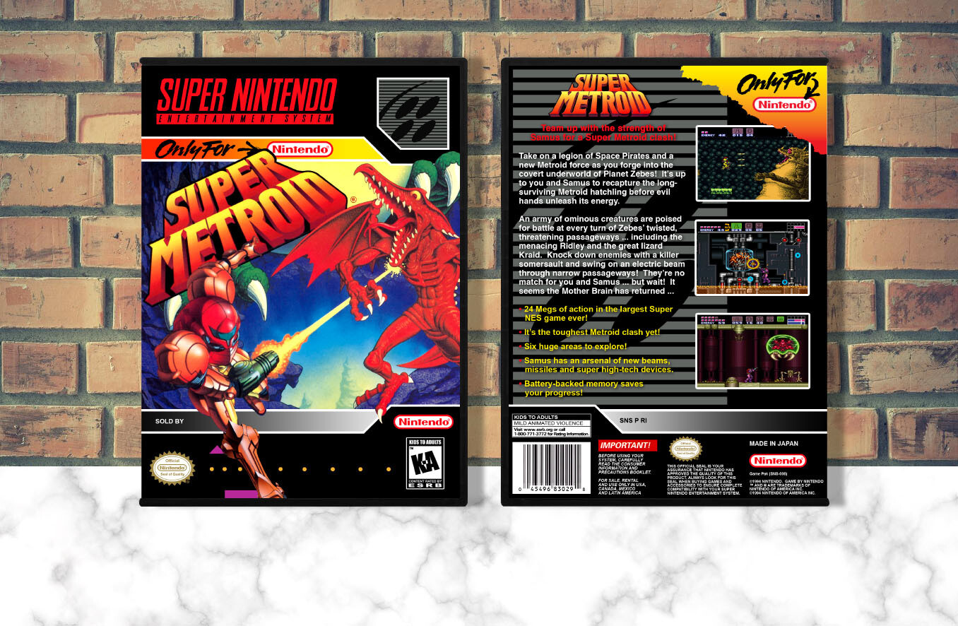 Super Metroid - SNES Video Game Case