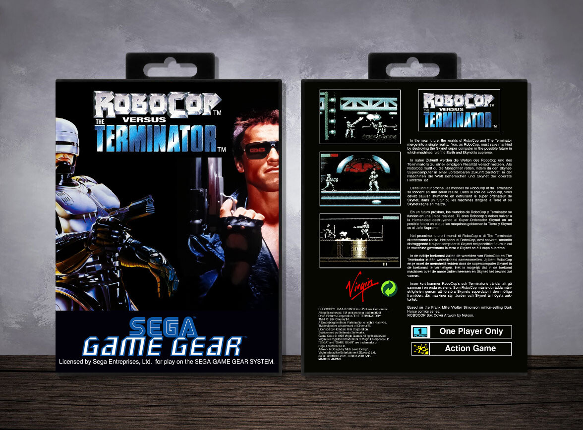 SEGA Game Gear Game Case - RoboCop Versus The Terminator