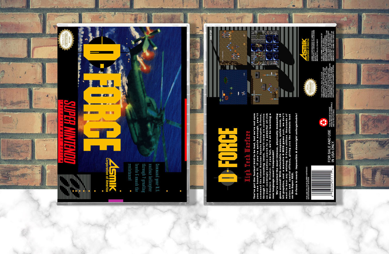 D-Force - SNES Video Game Case