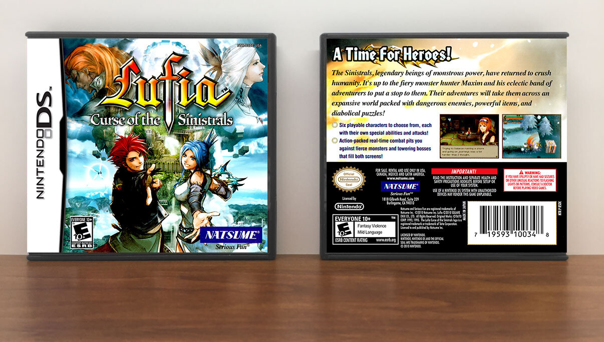Lufia: Curse of the Sinistrals - DS Game Case