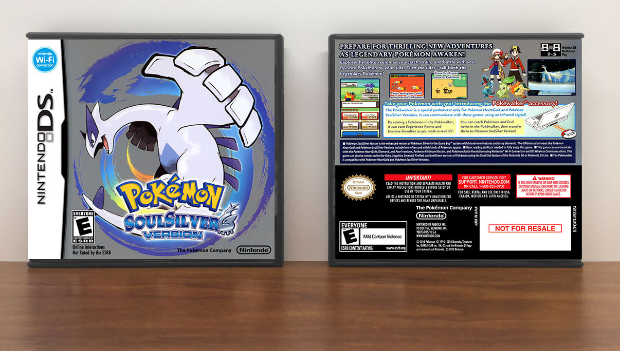 Pokemon SoulSilver Version - DS Game Case