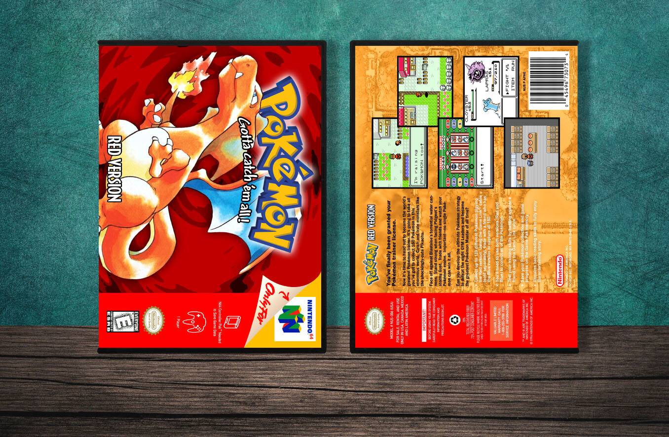Pokemon Red Version - N64 Video Game Case