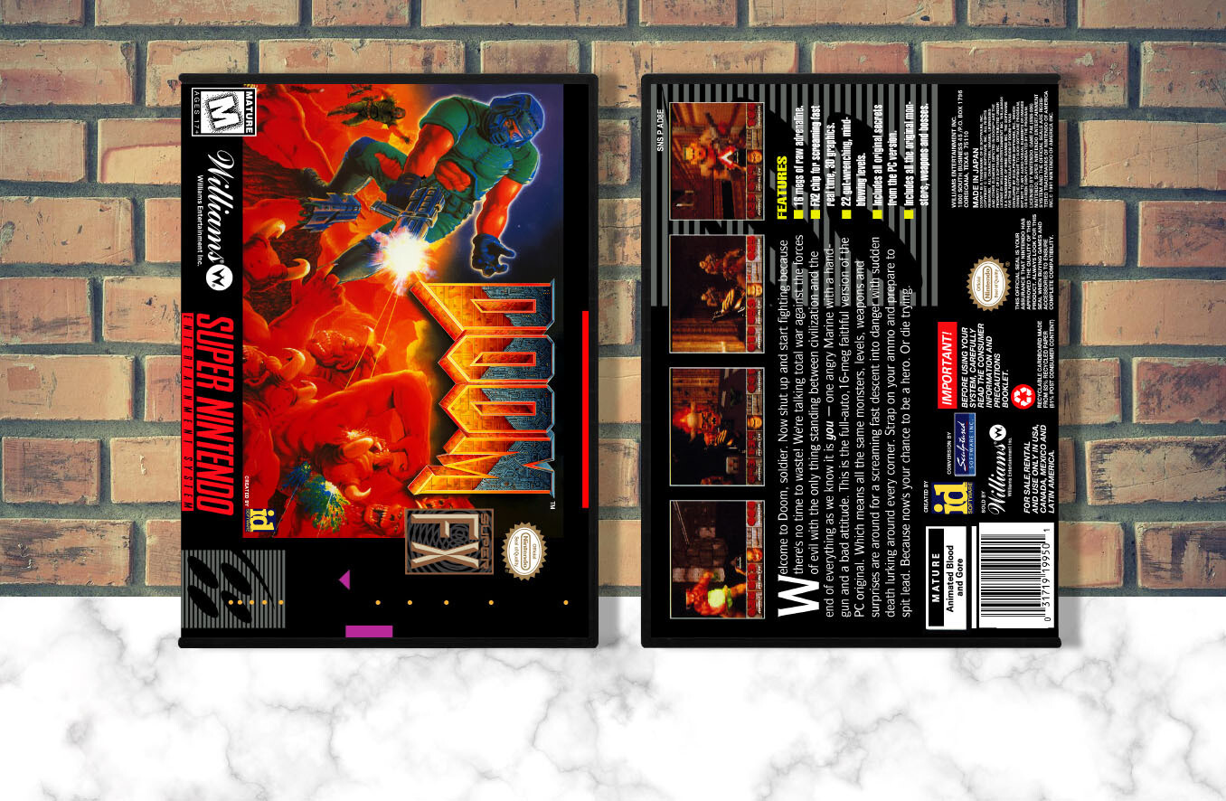 Doom - SNES Video Game Case