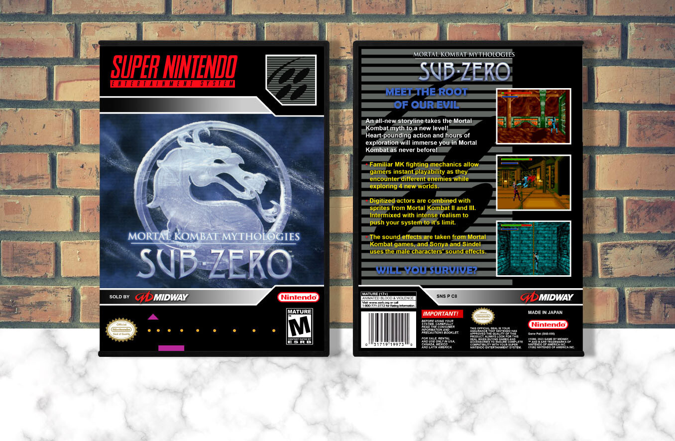 Mortal Kombat Sub-Zero 2000 - SNES Video Game Case