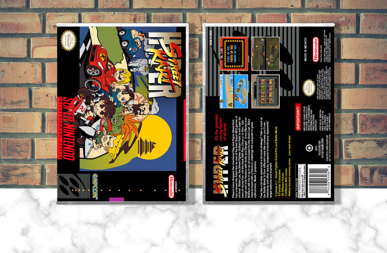 Hyper Street Kart - SNES Video Game Case