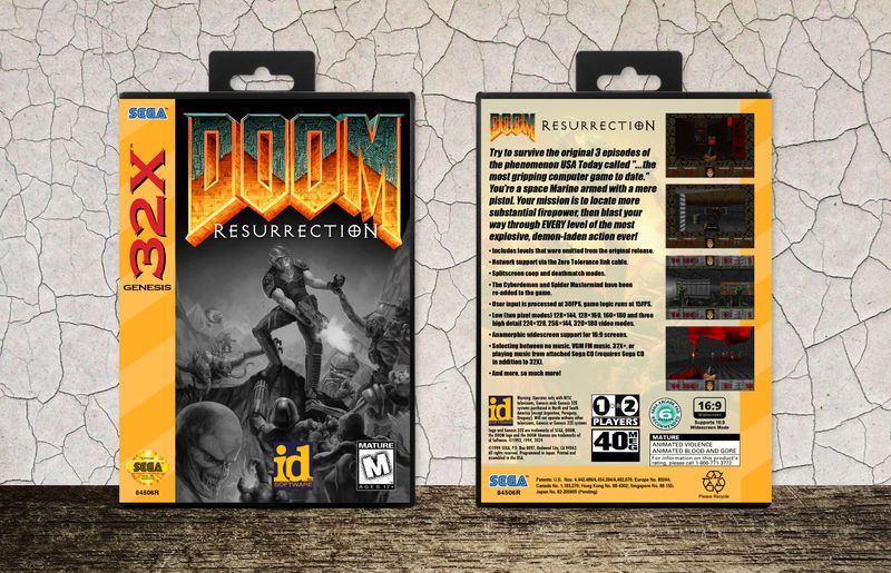 Sega 32X Game Case - Doom Resurrection