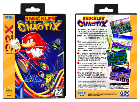 Sega 32X Game Case - Knuckles' Chaotix
